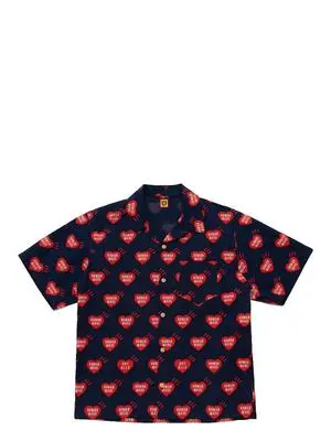 Human Made Heart Aloha Shirt - Navy Blue | Editorialist